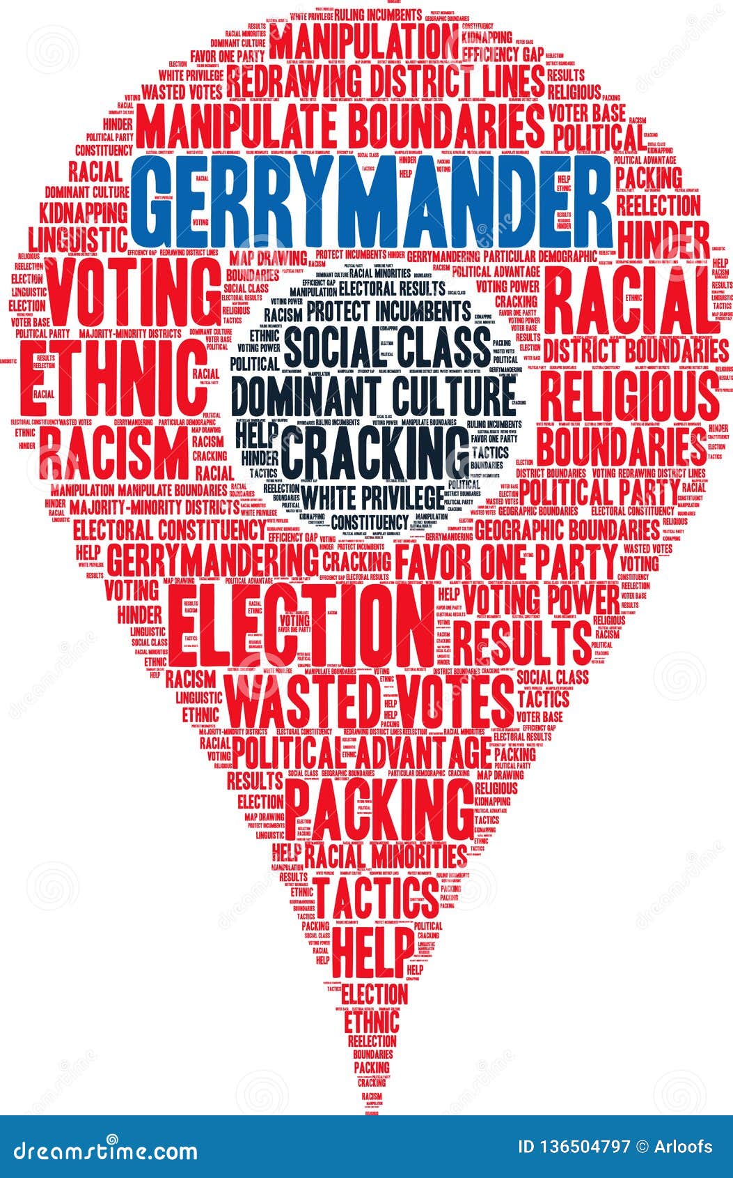 Gerrymander Word Cloud stock vector. Illustration of minorities - 136504797