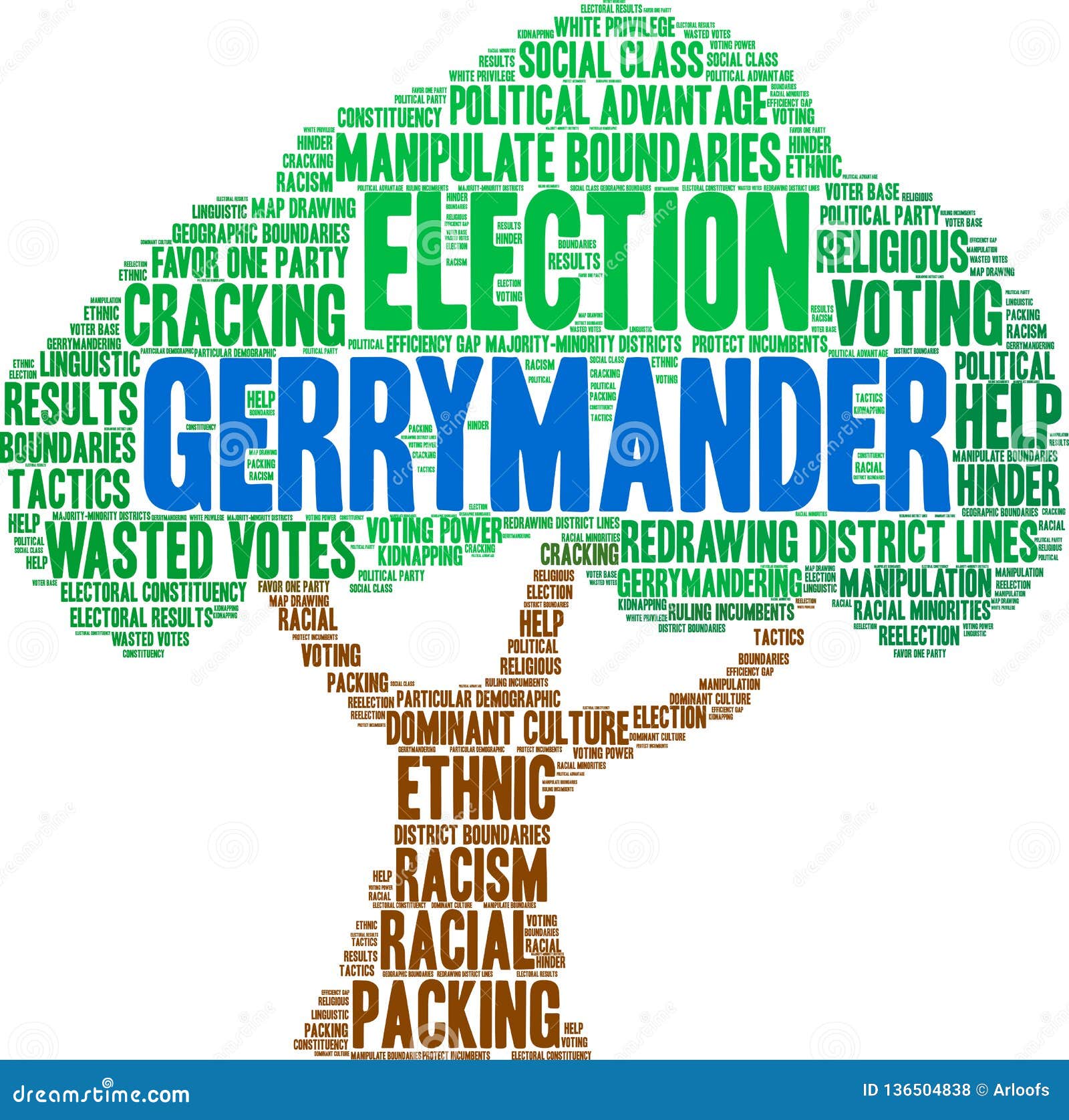 Gerrymander Word Cloud stock vector. Illustration of advantage - 136504838