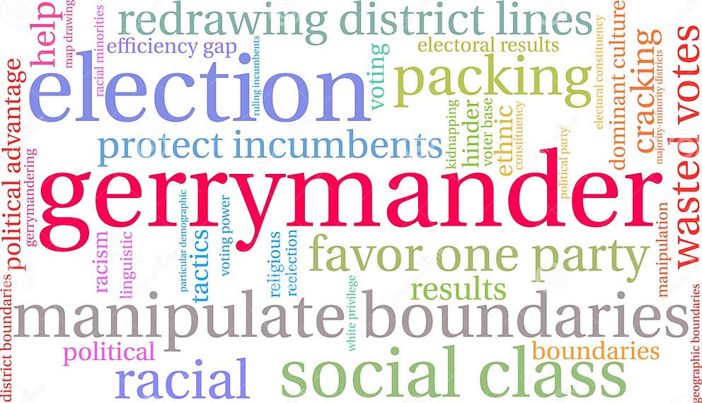 Gerrymander Word Cloud stock vector. Illustration of linguistic - 136504921