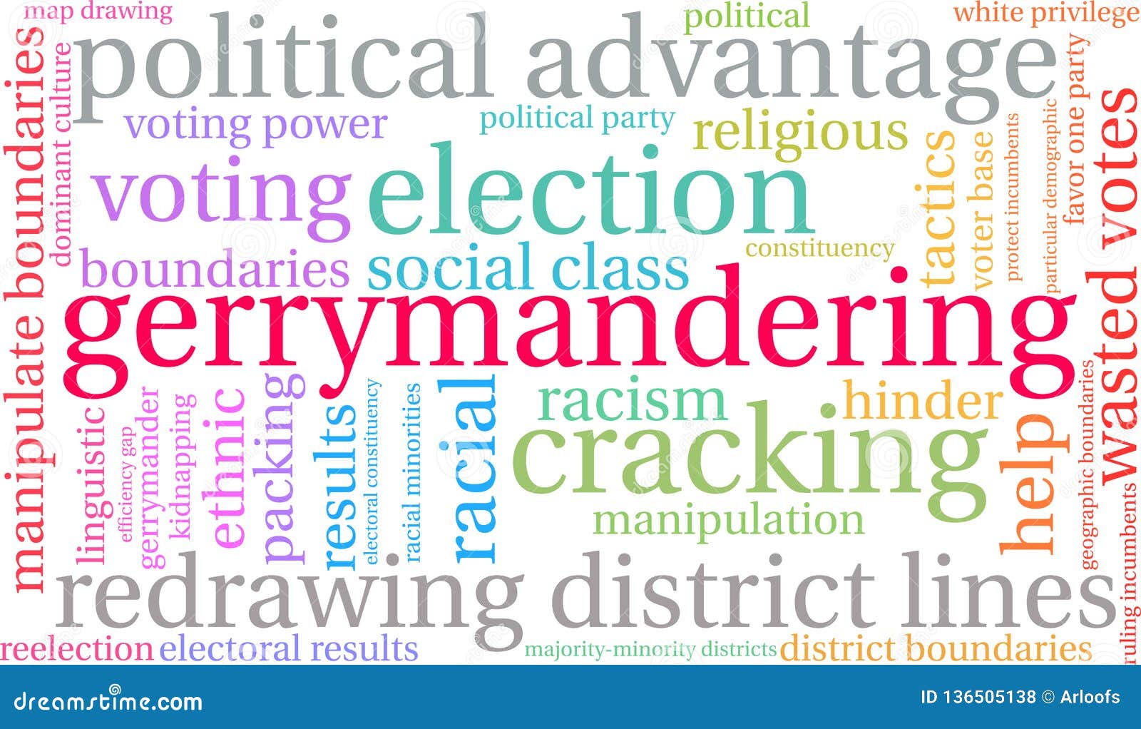 Gerrymandering Word Cloud stock vector. Illustration of base - 136505138