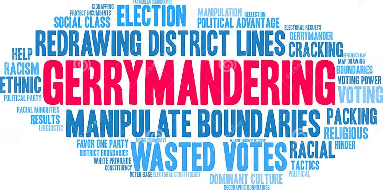 Gerrymandering Word Cloud stock vector. Illustration of lines - 136505155