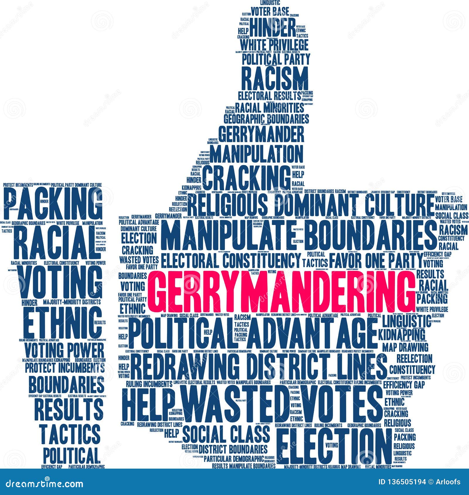 Gerrymandering Word Cloud stock vector. Illustration of election ...