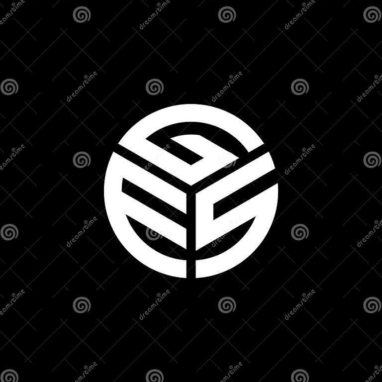 GES Letter Logo Design on Black Background. GES Creative Initials ...