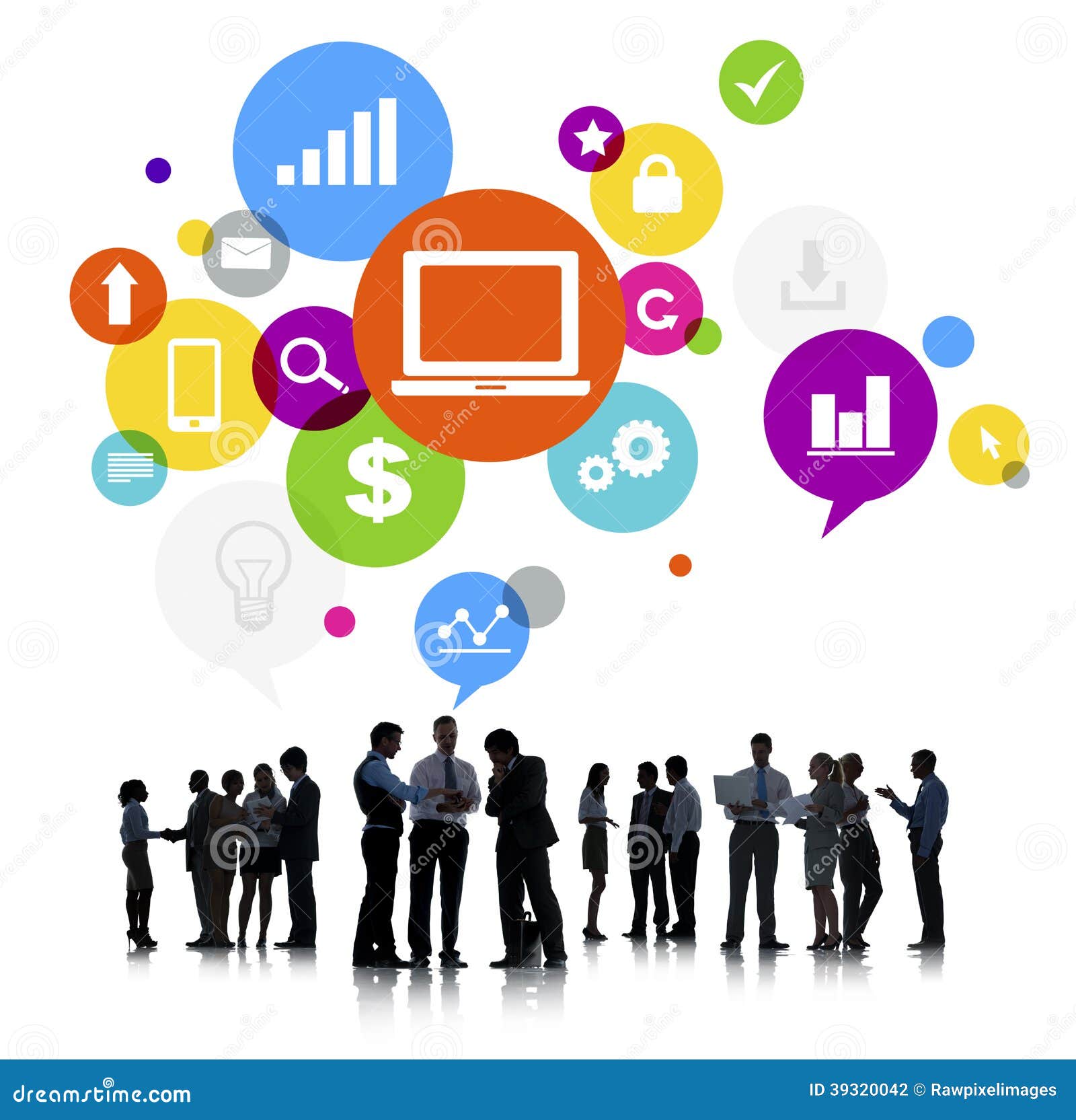 Geschäftsleute, Die Eine Gruppen-Diskussion Haben Stockfoto - Bild von ...