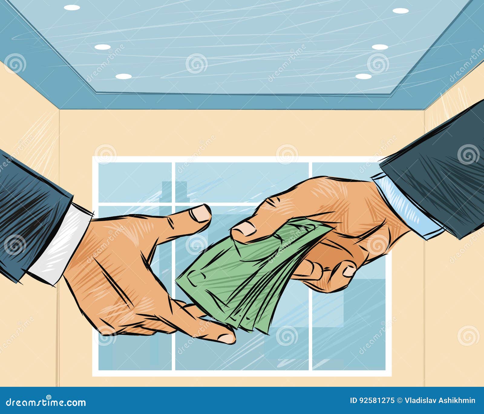 Geschäftsmann, Der Geld Gibt Vektor Abbildung - Illustration von dollar ...