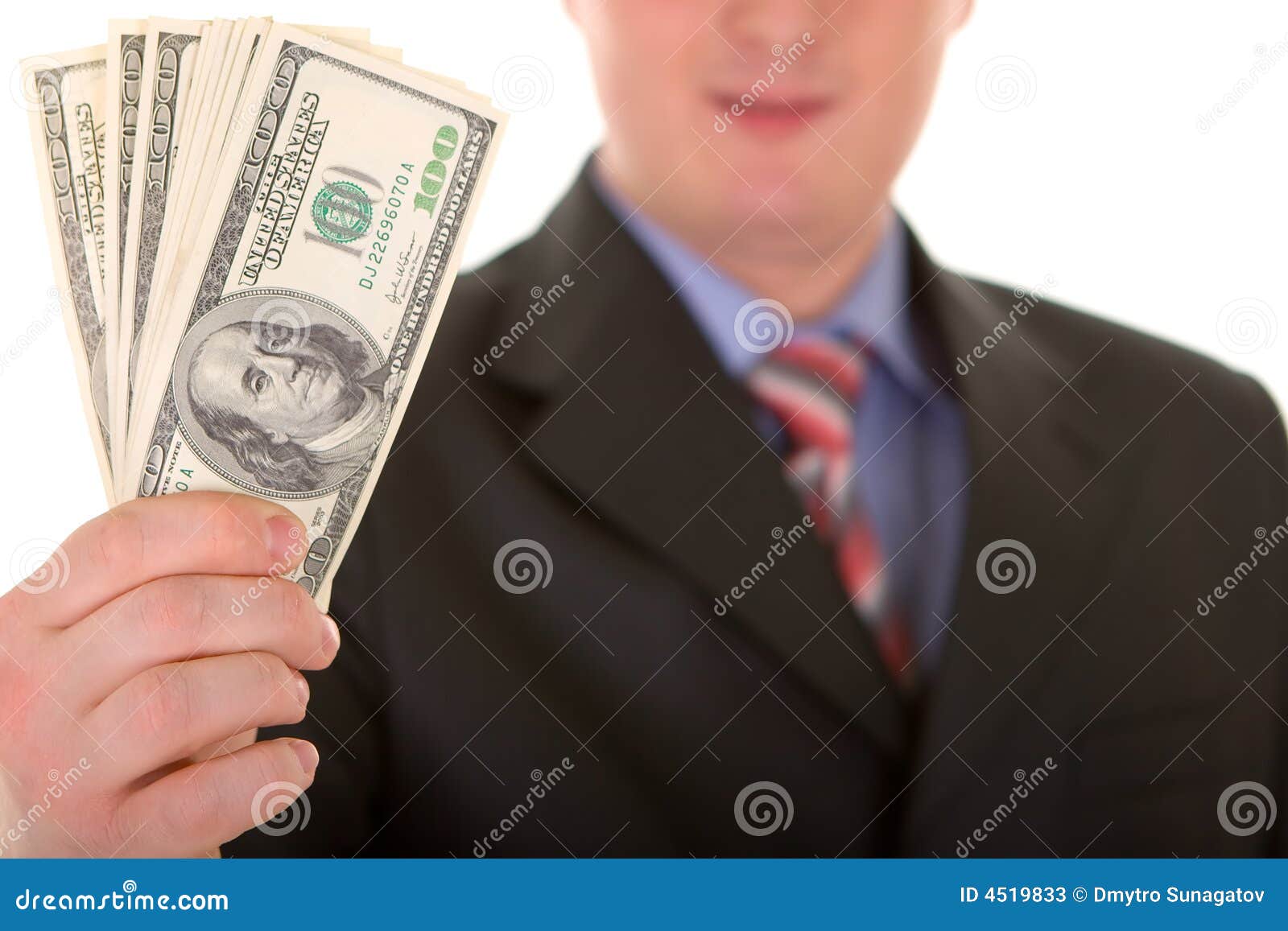 Geschäftsmann mit Geld stockbild. Bild von konzept, glücklich - 4519833