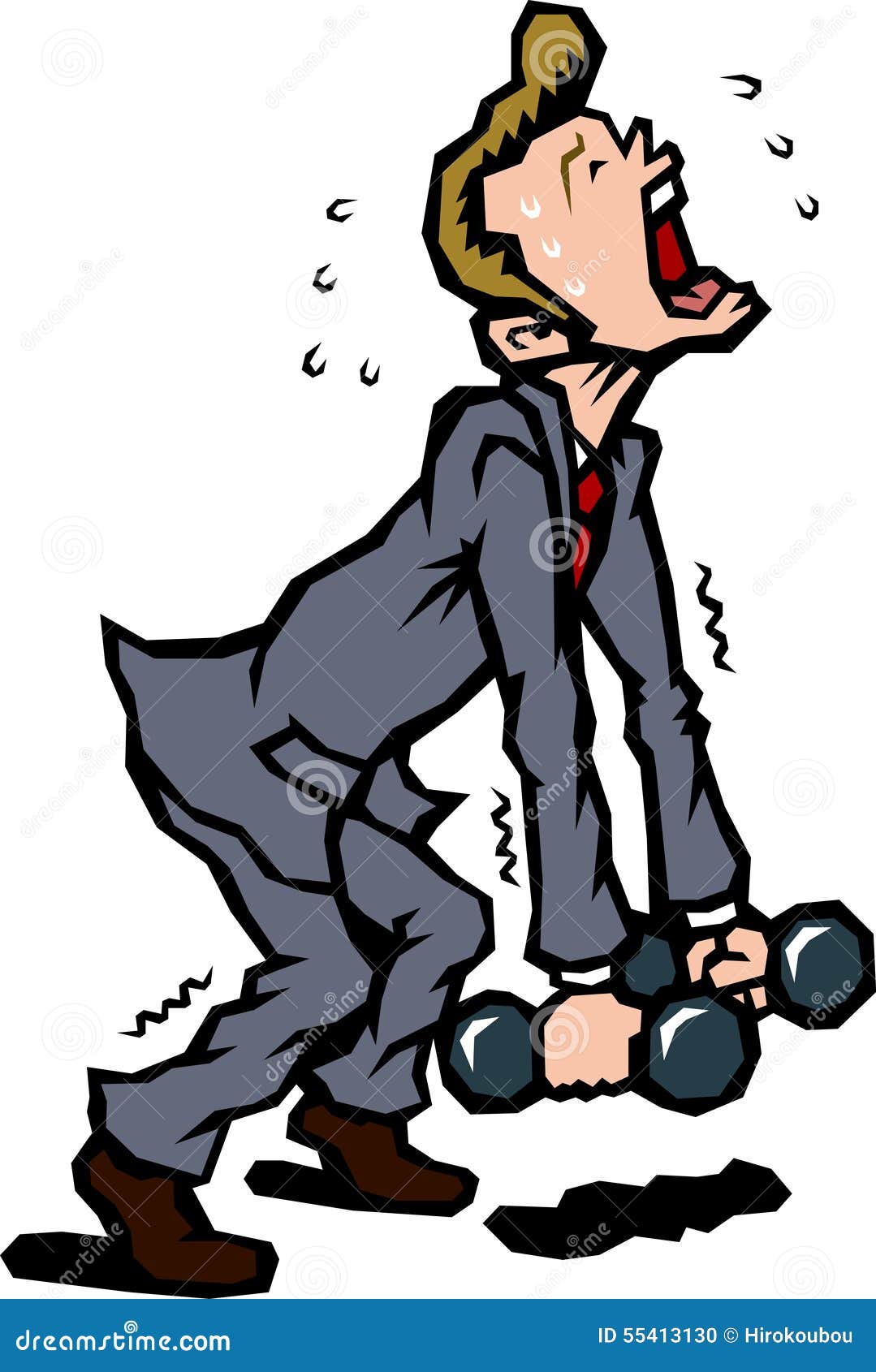 Geschäftsmann, Zum Belastung Zu Werden Stock Abbildung - Illustration ...