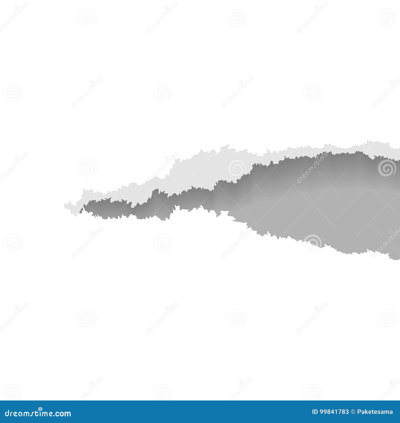 Gescheurd Document Met Gescheurde Rand Vector Illustratie ...