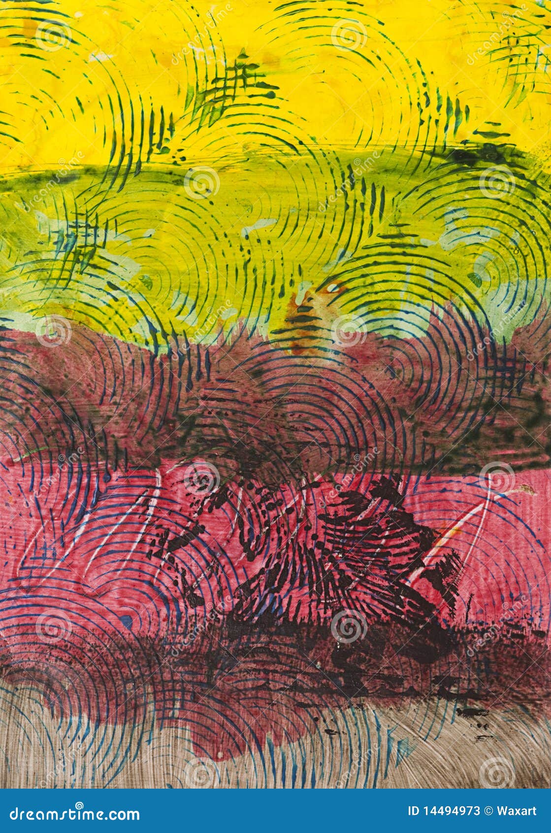 Geschilderd Abstract Patroon Met Cirkels Stock Afbeelding - Image of ...