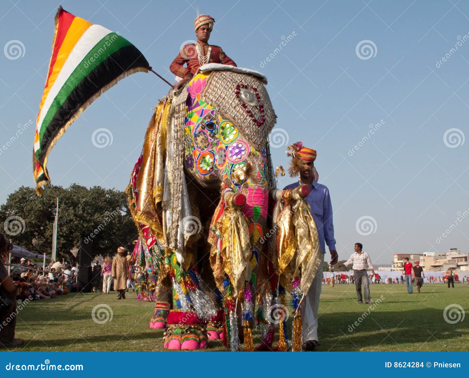 Geschilderde Olifanten Op Parade Redactionele Stock Afbeelding - Image ...