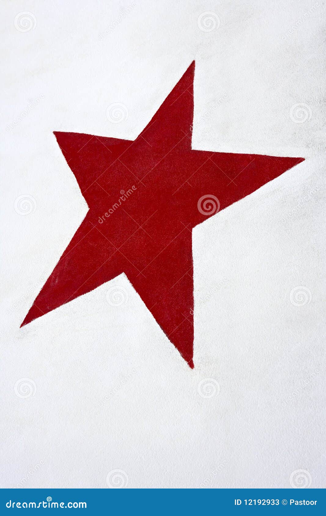 Geschilderde rode ster stock afbeelding. Image of muur - 12192933