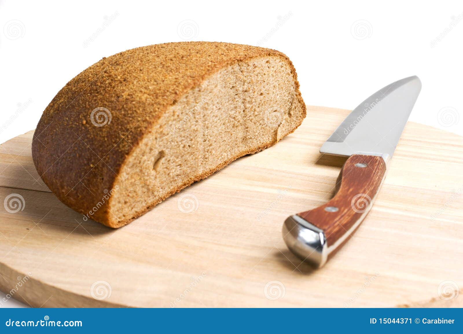 Geschnittenes Brot Und Das Messer Stockbild - Bild von weizen, messer ...