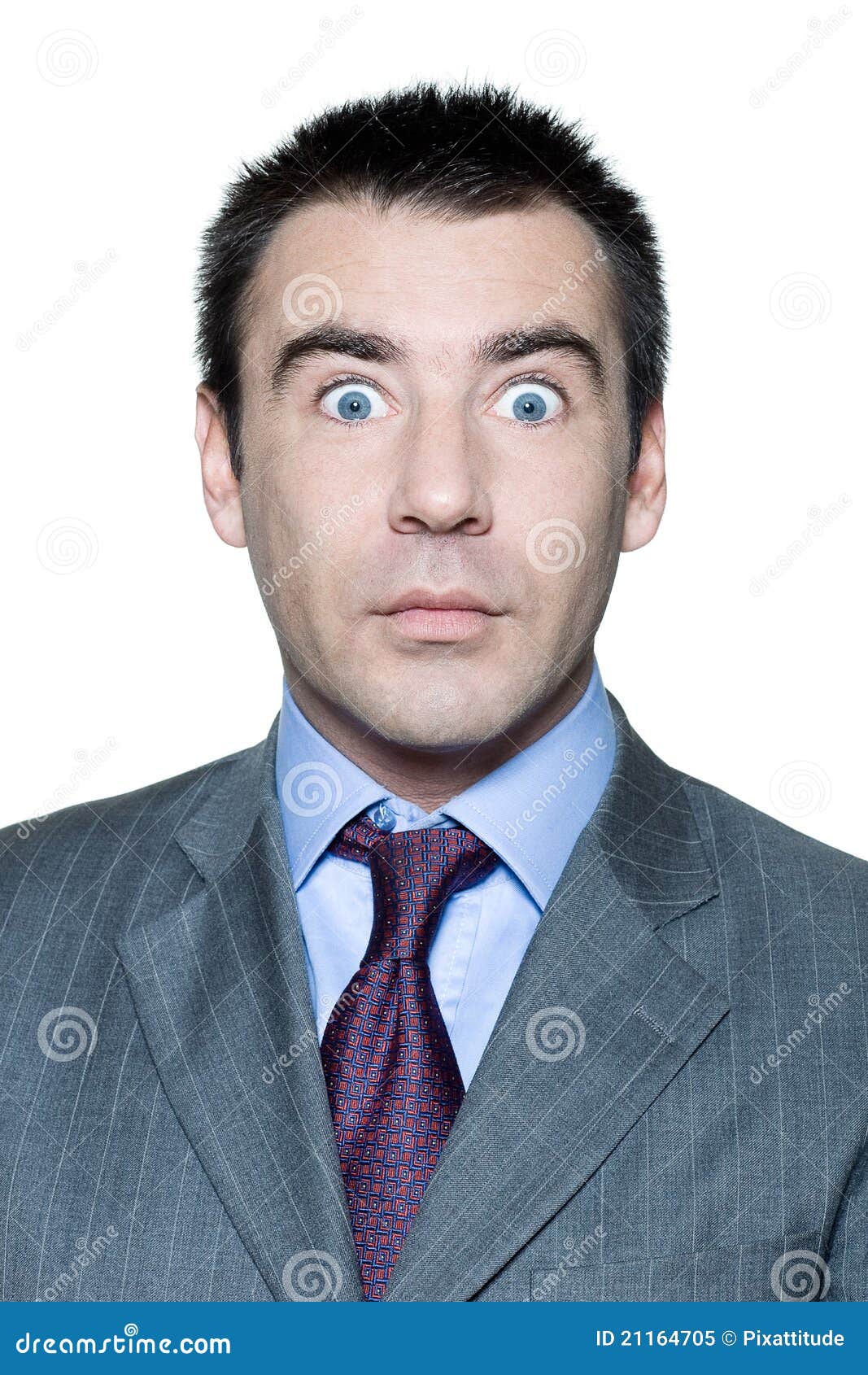 Geschokte Knappe Mensen Brede Open Ogen Stock Afbeelding - Image of ...