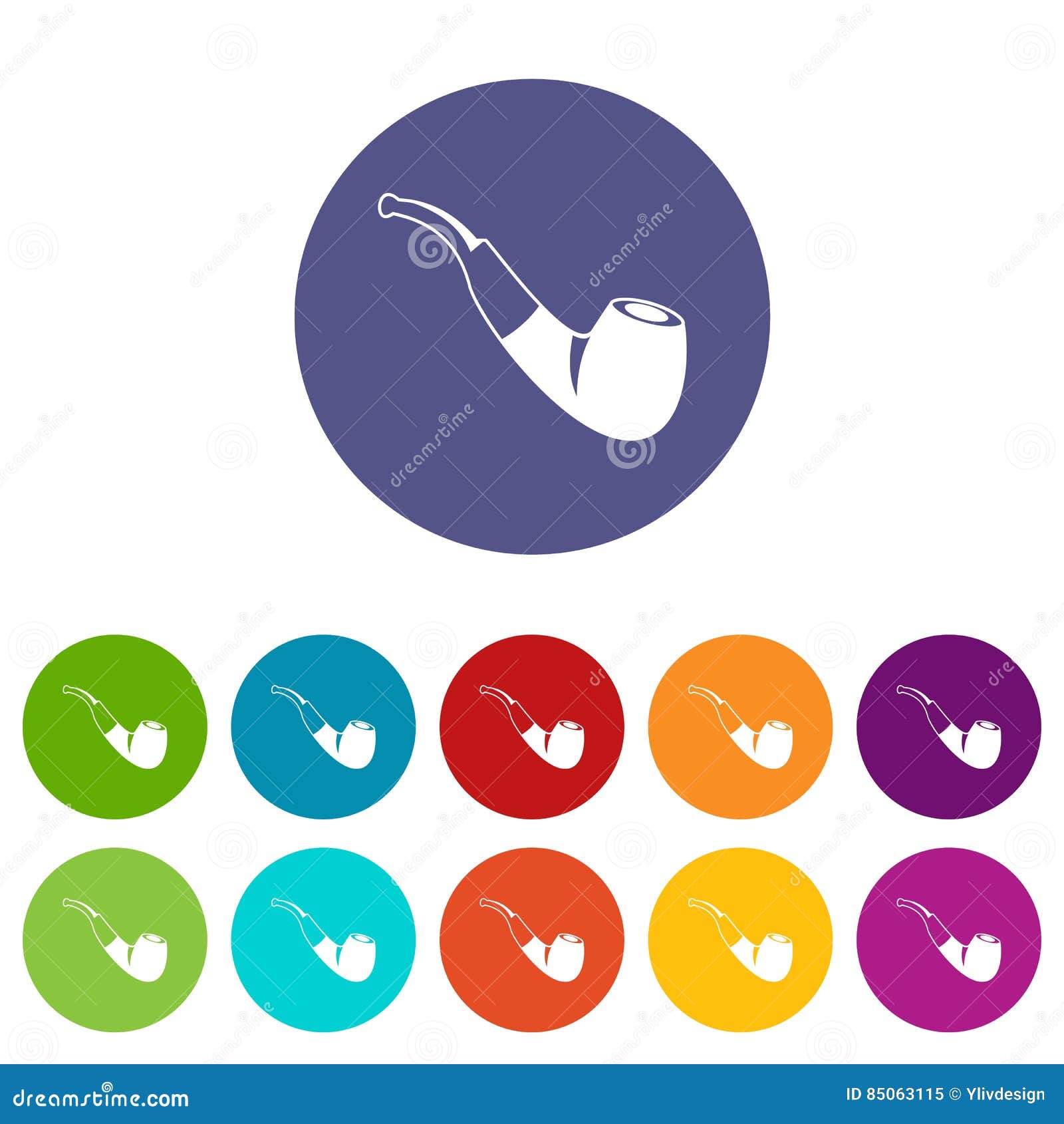 Gesetzte Ikonen der Pfeife vektor abbildung. Illustration von ...