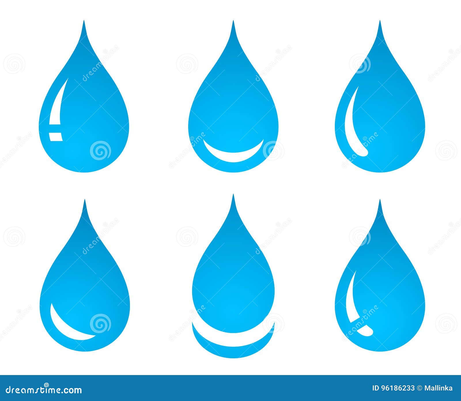 Gesetzte Ikonen Des Wassertropfens Vektor Abbildung - Illustration von ...