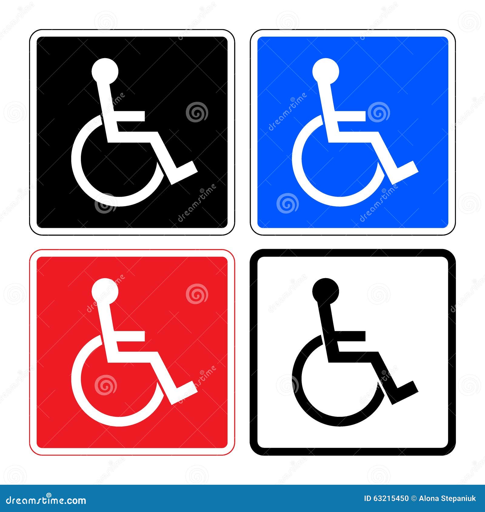 GESETZTE Zeichen Der Behinderten Vektor Abbildung - Illustration von ...