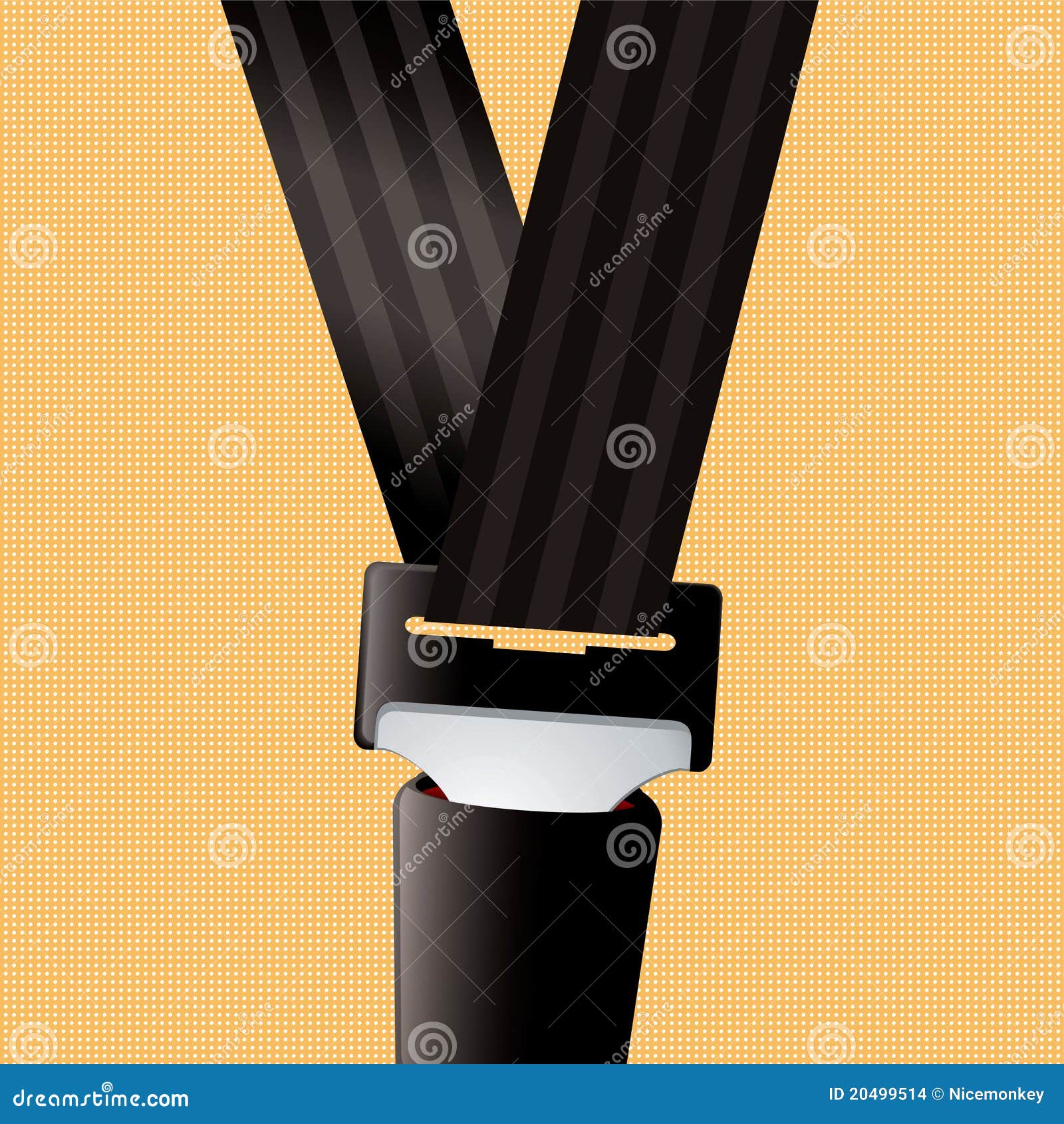 Gesetzter Gurtclip Des Autos in Der Orange Vektor Abbildung ...