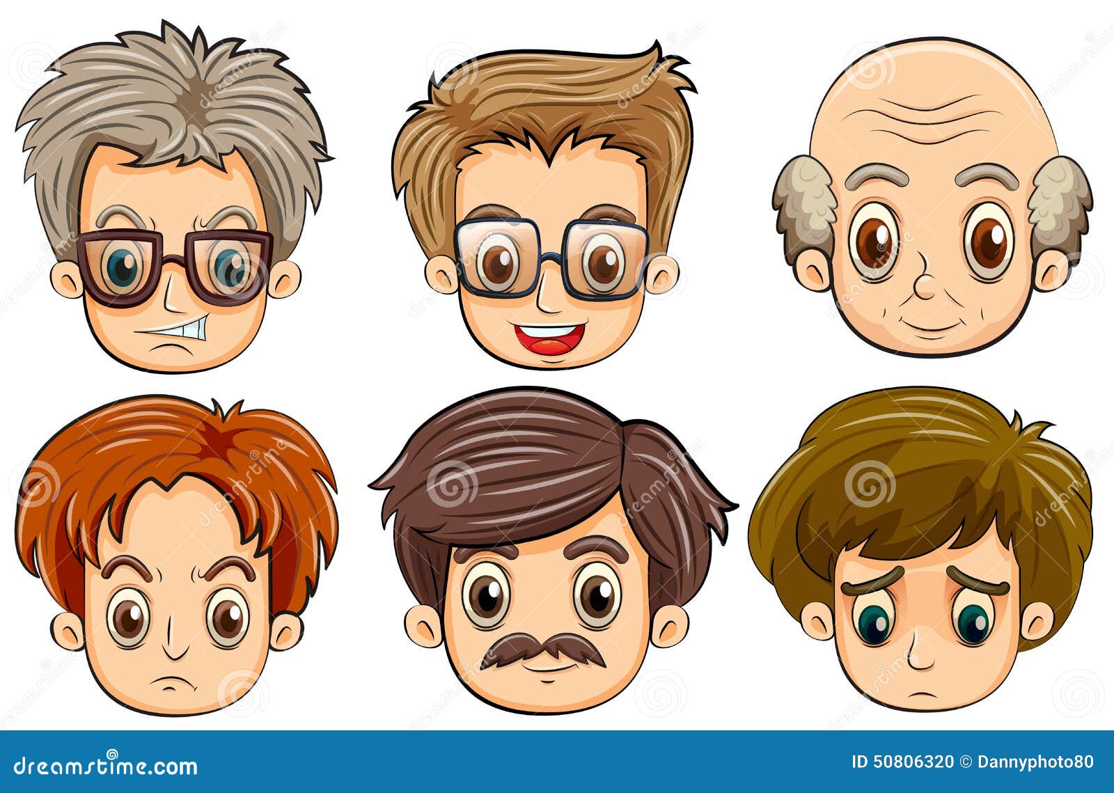 Gesichter vektor abbildung. Illustration von ansammlung - 50806320