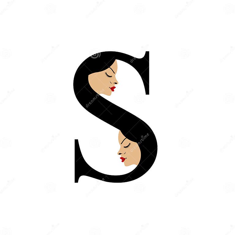 Gesichter in Alphabet S vektor abbildung. Illustration von alphabet ...