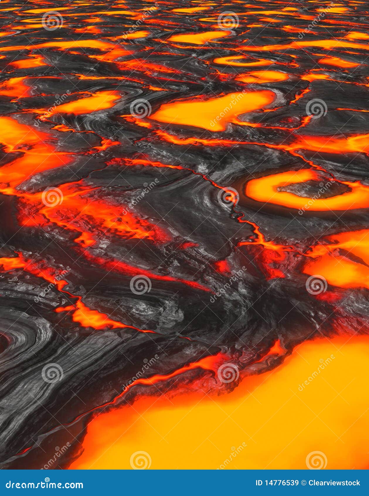 Gesmolten Lava of Magma Van Vulkaan Stock Illustratie - Illustration of ...