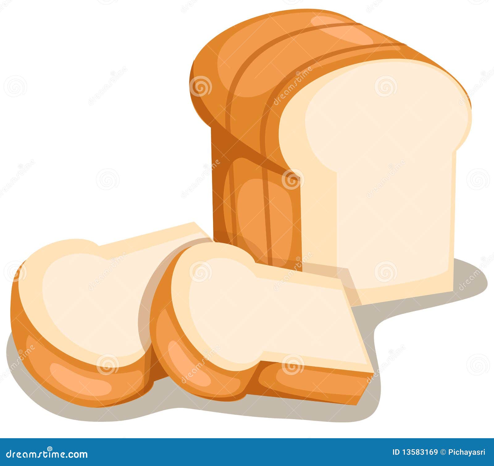 Gesneden brood vector illustratie. Illustration of margarine - 13583169