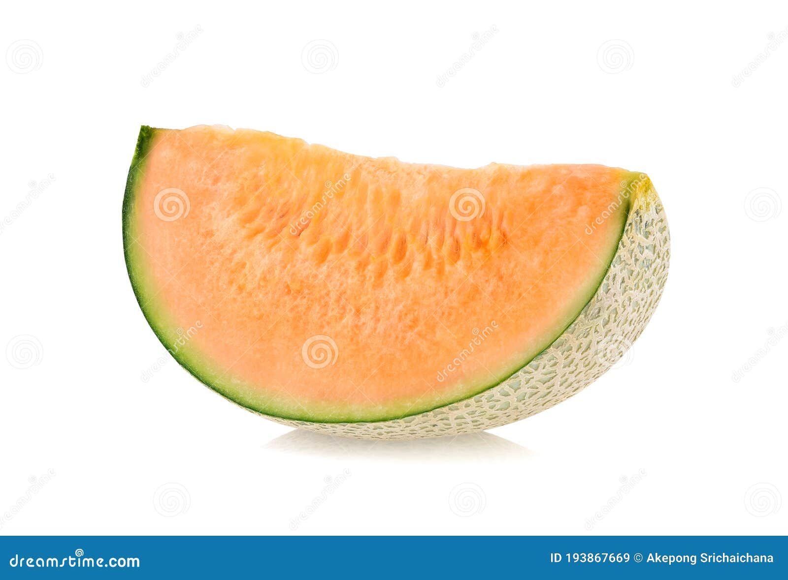 Gesneden Meloen Geïsoleerd Op Witte Achtergrond Stock Afbeelding ...