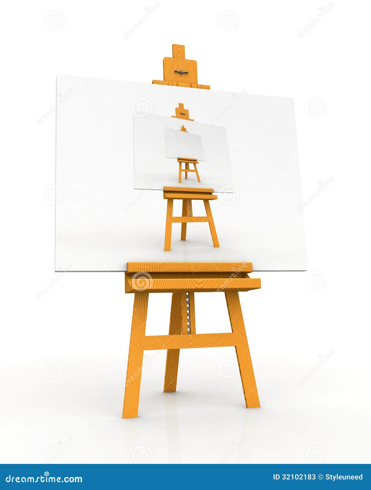 Gestell Mit Bild Der Malerei Auf Gestell Stock Abbildung - Illustration ...