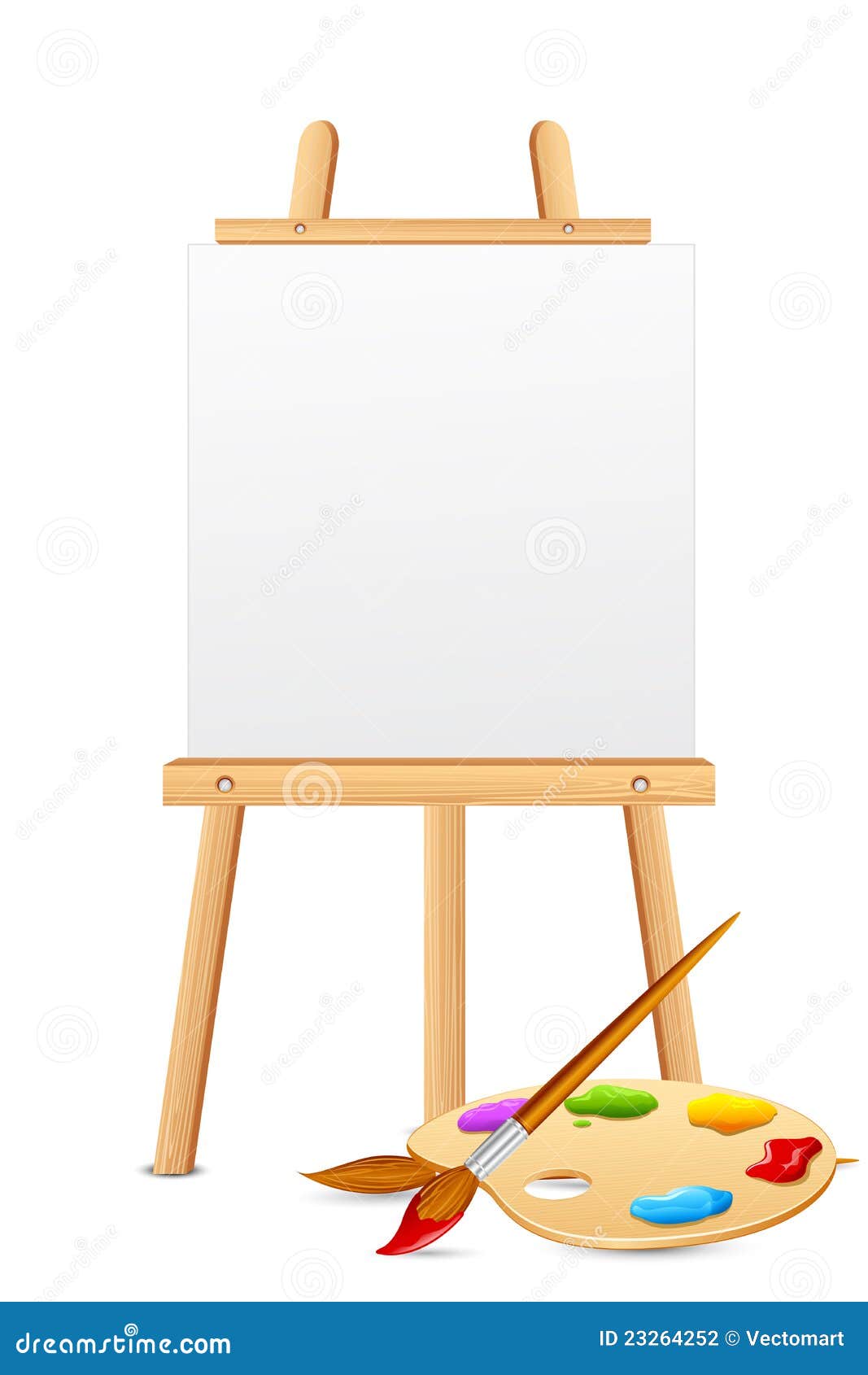 Gestell mit Farben-Palette vektor abbildung. Illustration von zeichnung ...