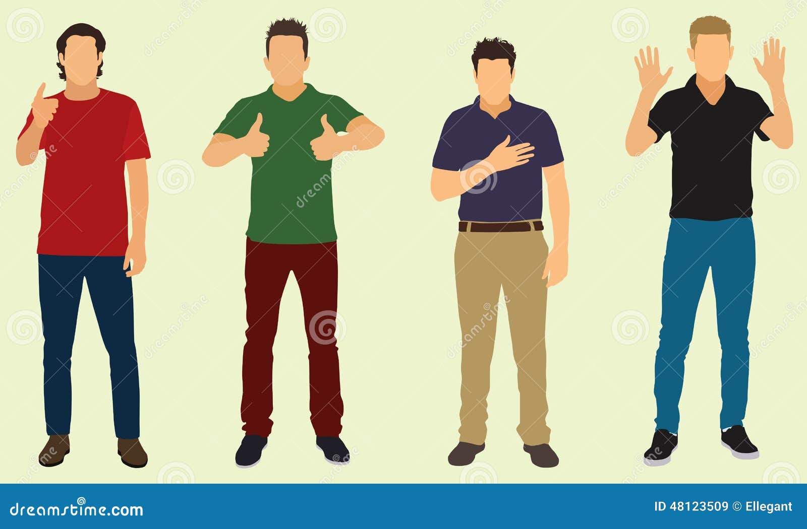 Gesten stock abbildung. Illustration von mode, finger - 48123509