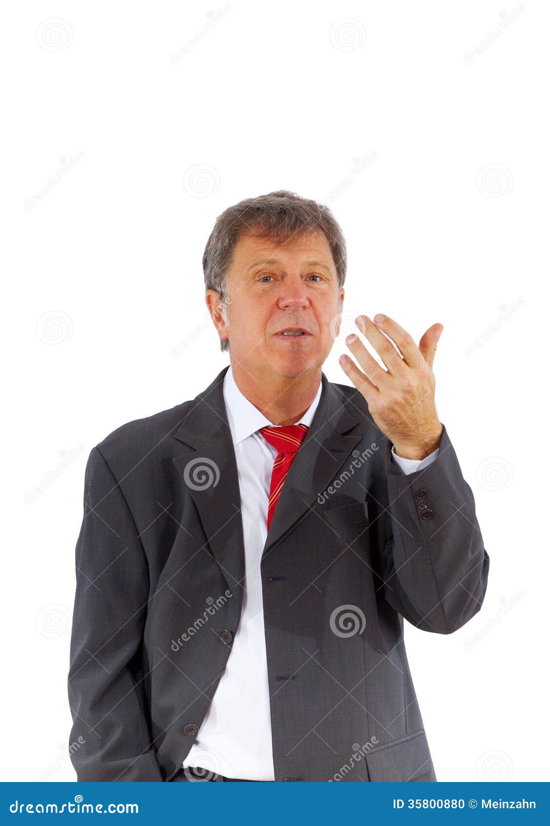 Gesticulating Business Man stock photo. Image of cheerful - 35800880