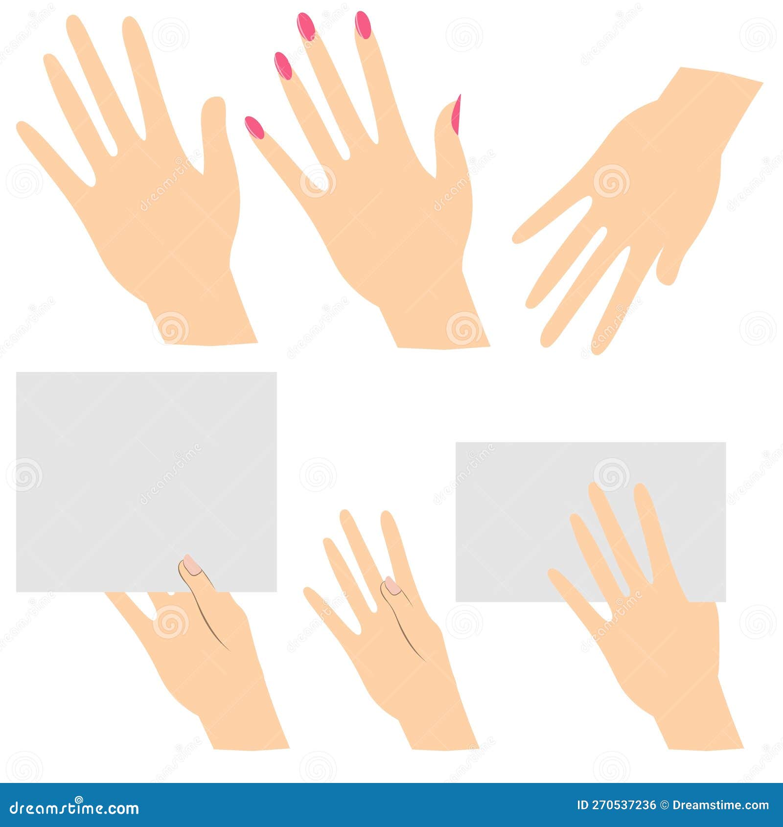 Gesticulation. Women S Hands Hold an Announcement Stock Vector ...