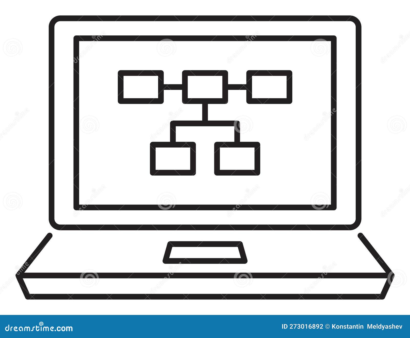 Gestion De Projet Ordinateur Portable Projet Plan Plan Vecteur ...