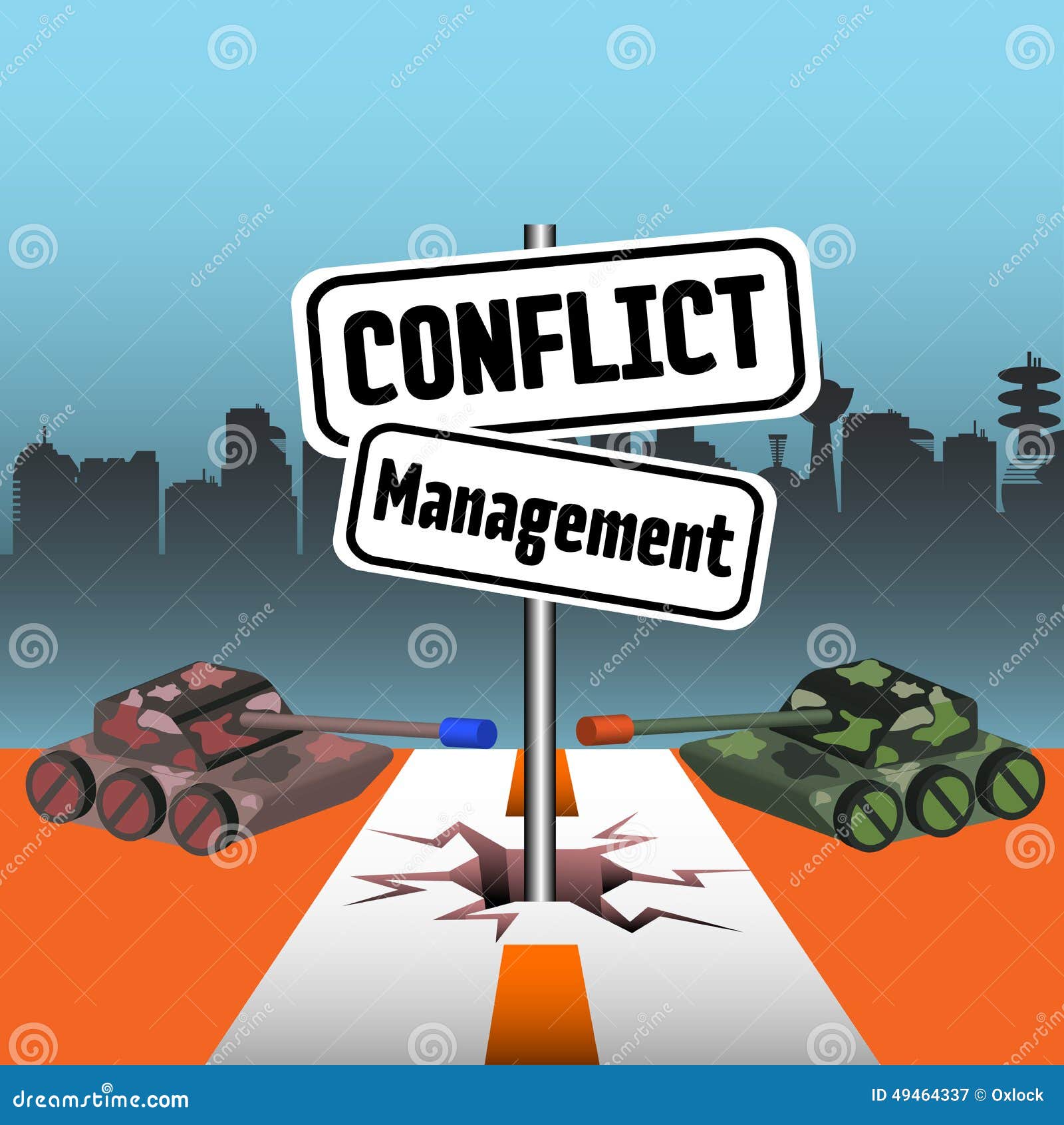 Gestione di conflitto illustrazione vettoriale. Illustrazione di ...