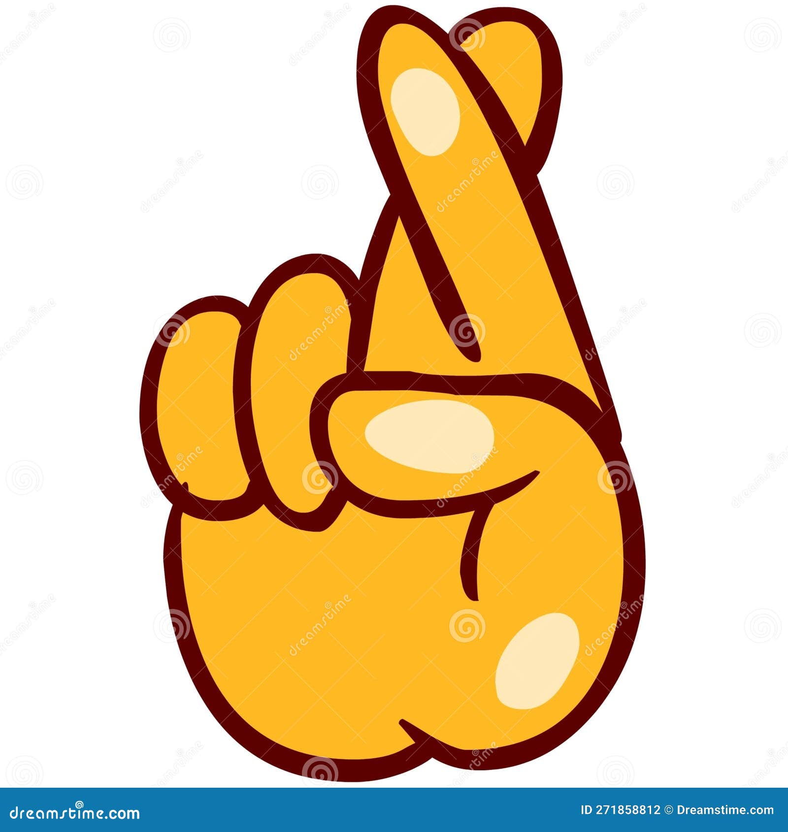 Gesto De Mão De Boa Sorte Emoji Ilustração Stock - Ilustração de desejo ...