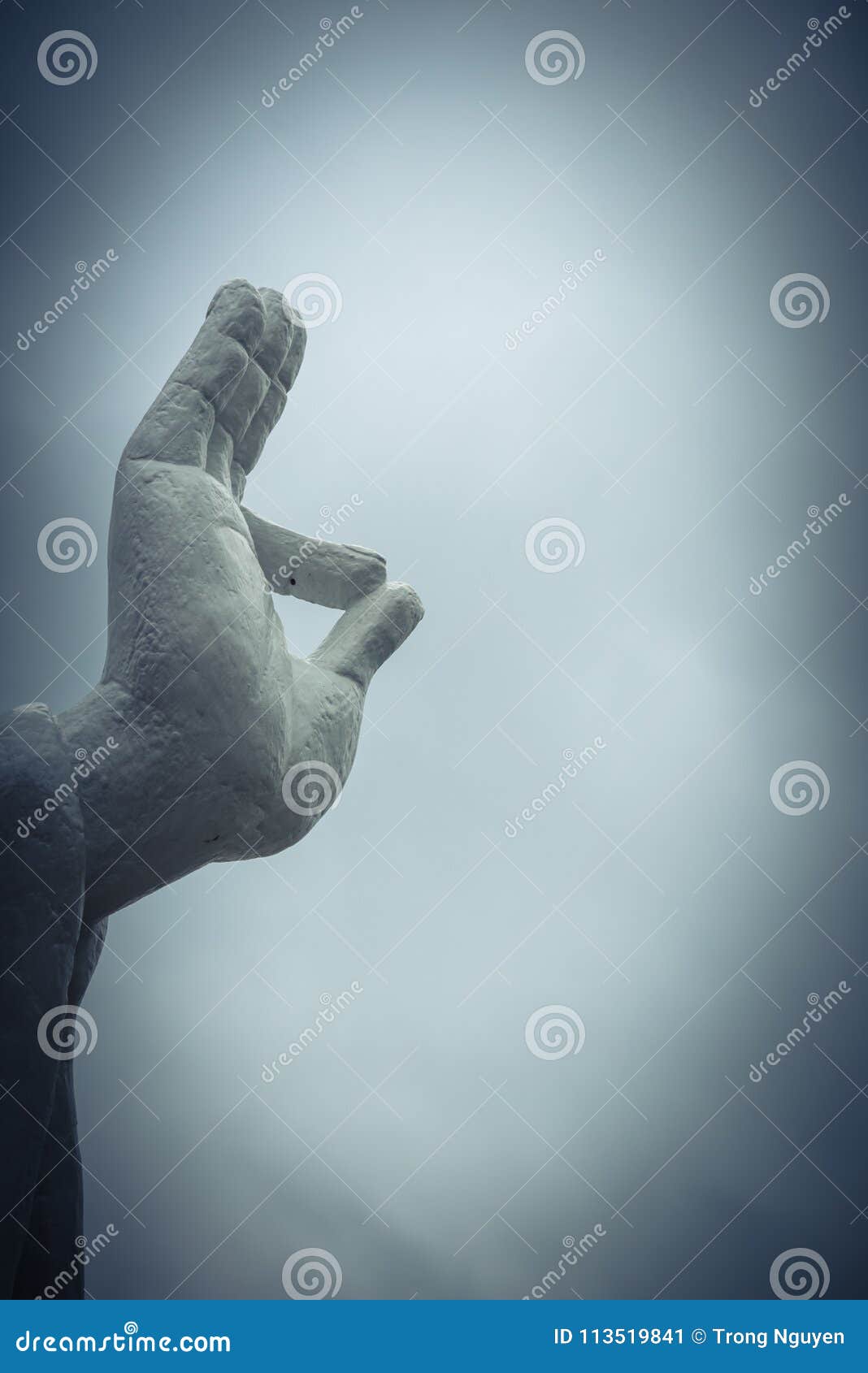 Gesto De Mano De Buda Del Primer Vitarka Mudra Aislado En Blanco Imagen ...