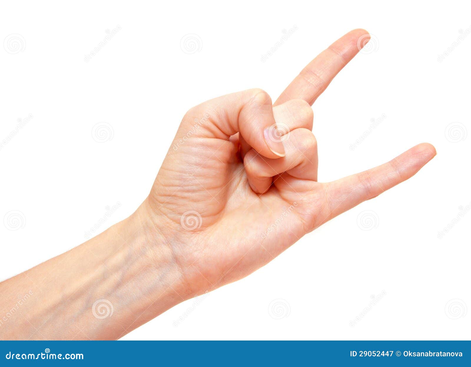 Gesto De Mano De Los Claxones Imagen de archivo - Imagen de gente ...