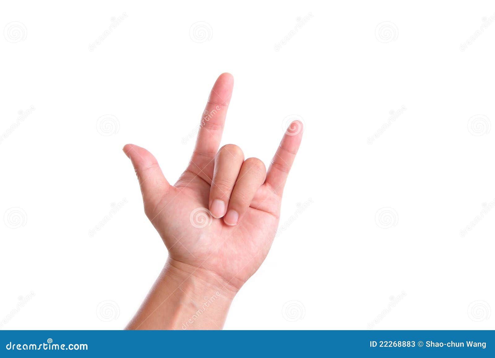 Gesto De Mano Del Rock-and-roll Imagen de archivo - Imagen de espacio ...