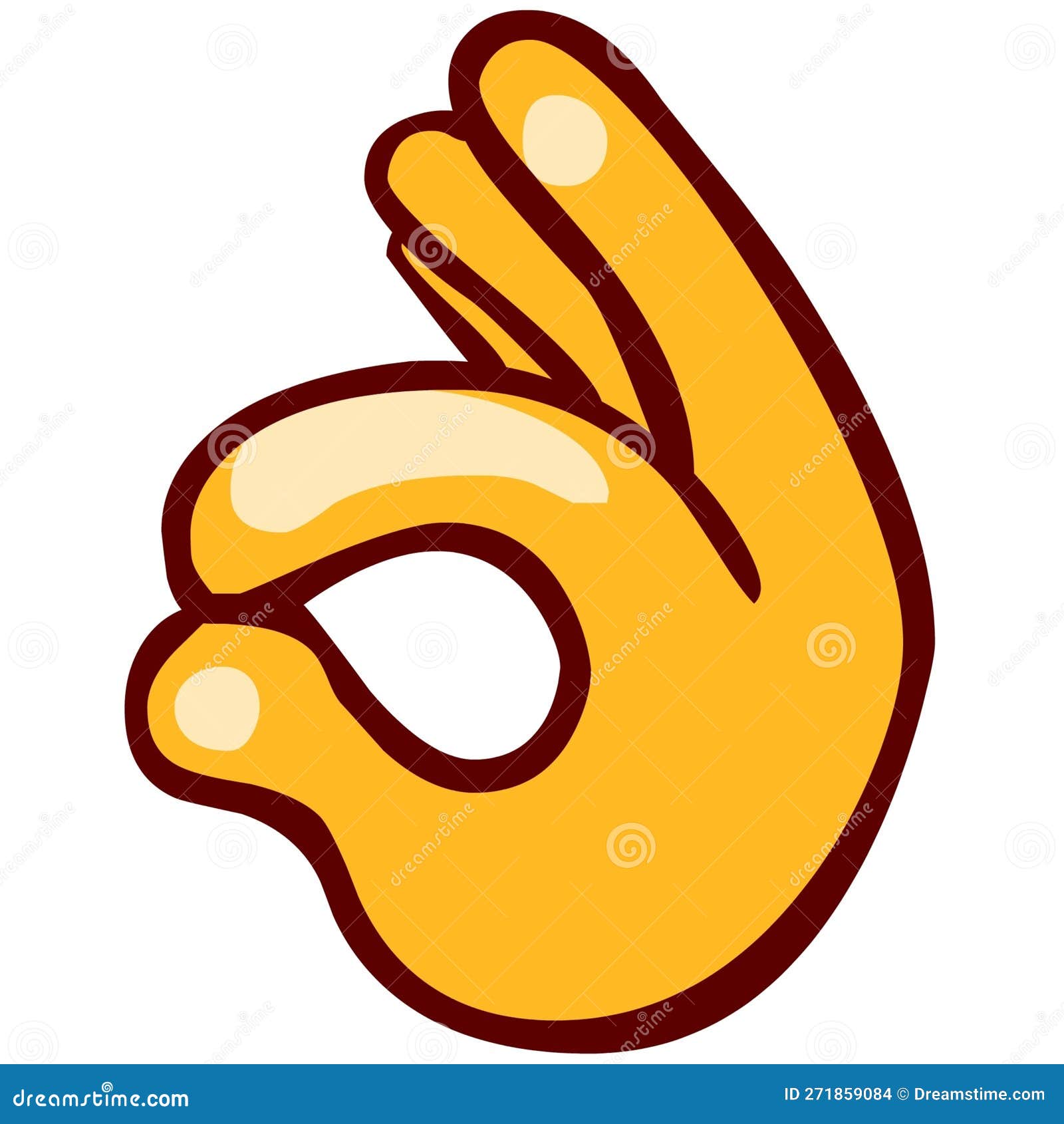 Gesto de mano perfecto stock de ilustración. Ilustración de fuente ...