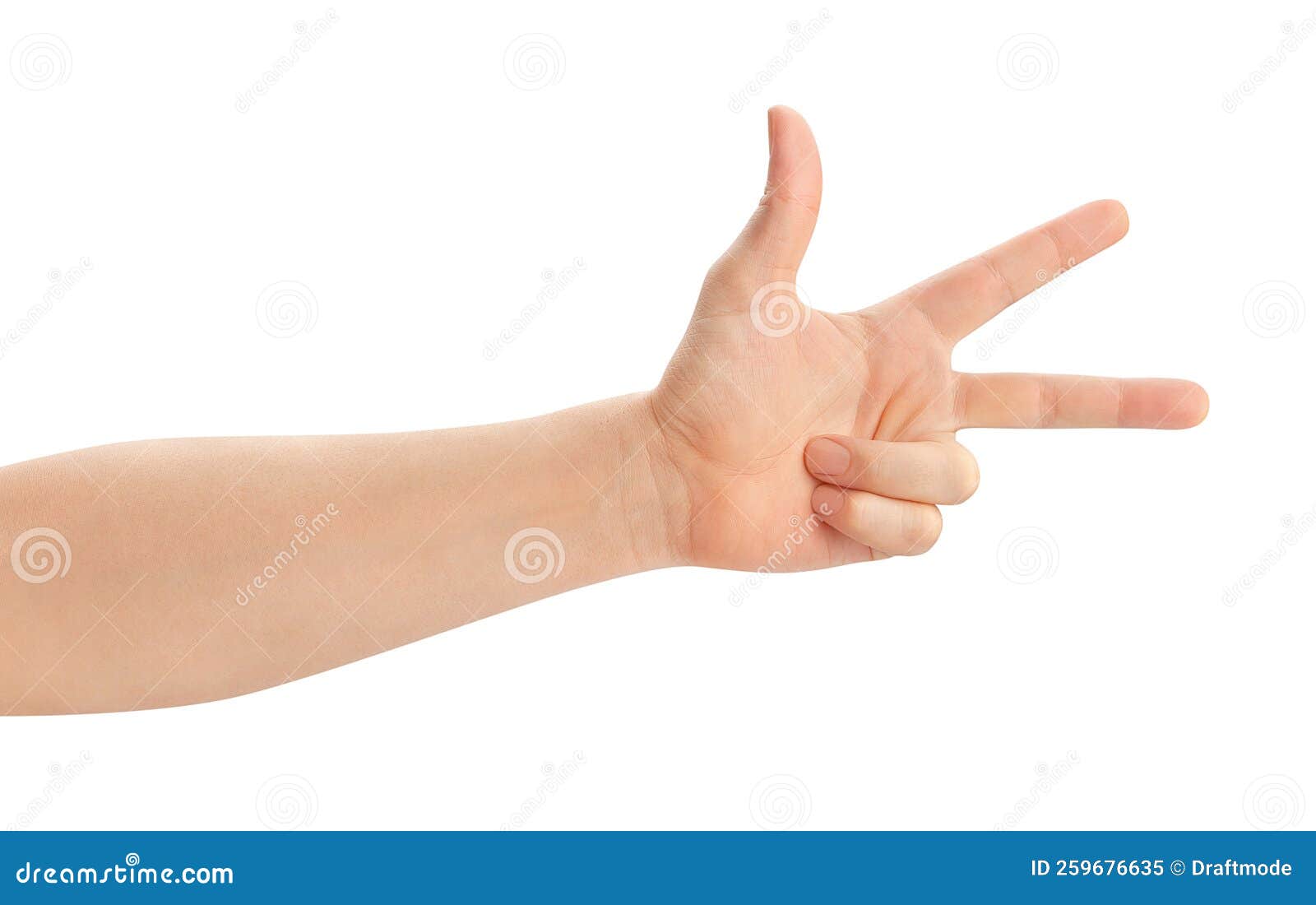 Gesto de tres dedos imagen de archivo. Imagen de blanco - 259676635