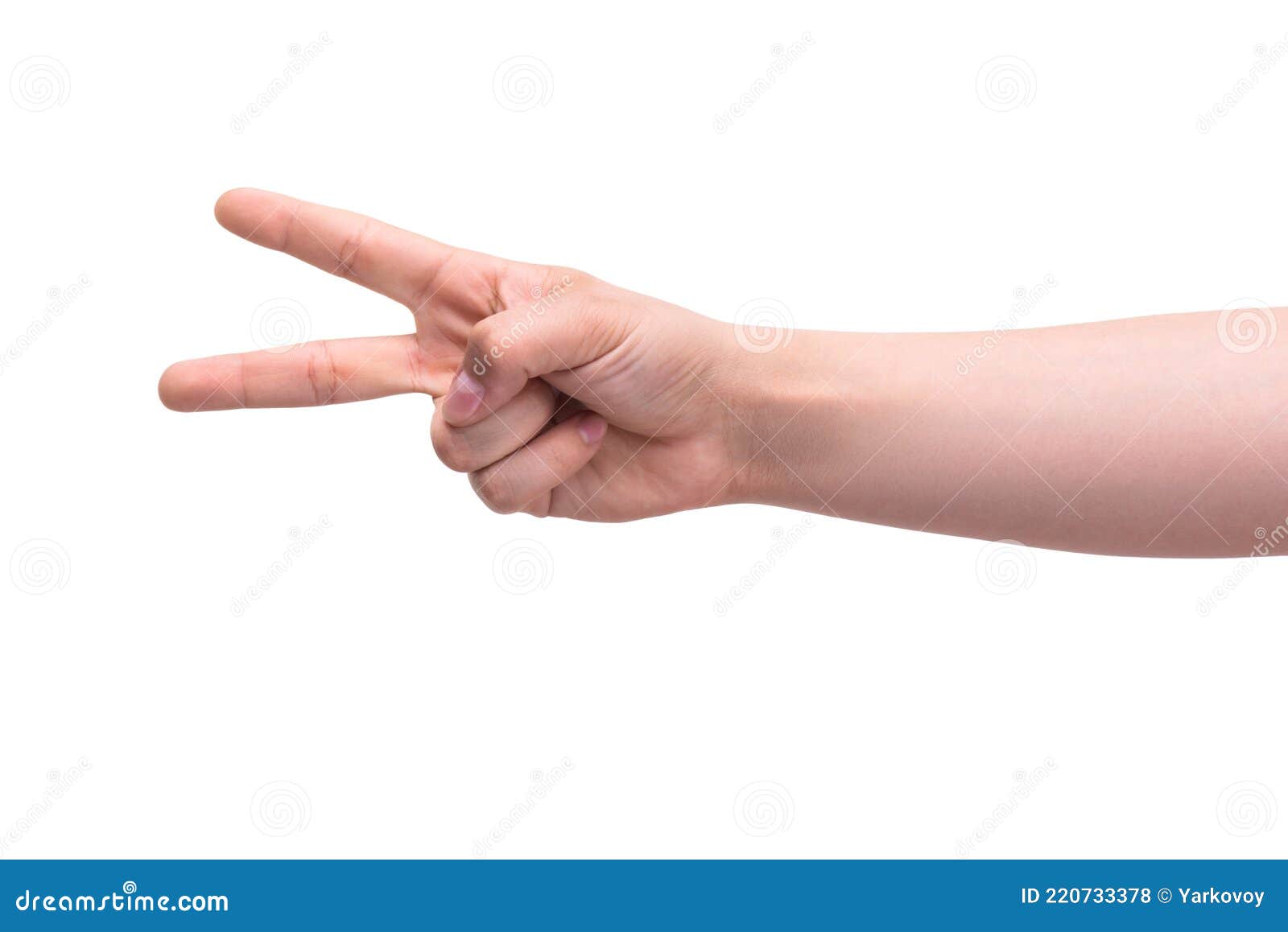 Gestos. Uma Mão Mostra Dois Dedos. Conceito De Conta 1 2 3 4 5 Foto de ...