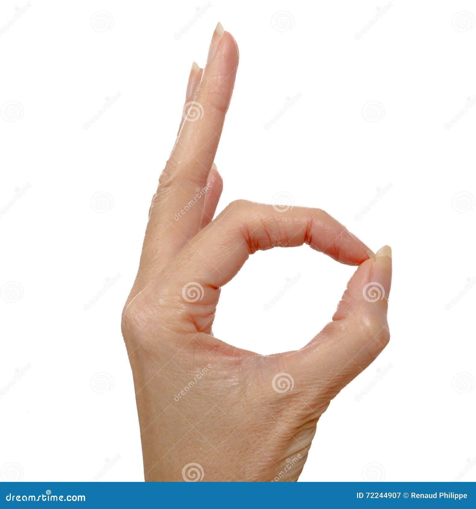 Gesture All Right Everything is OK. Stock Image - Image of thumb ...