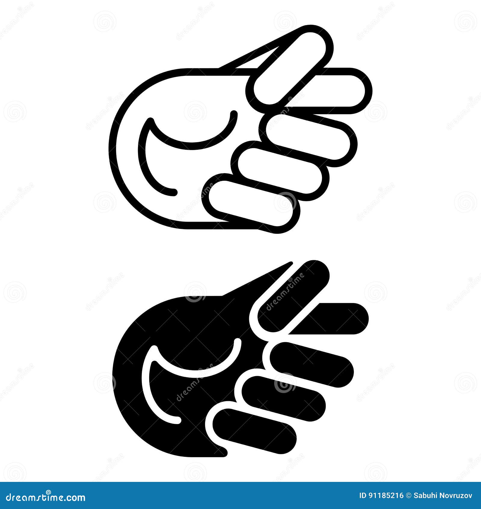Gesture Of Contempt. Fig Symbol Isolated On White Background. Vector ...
