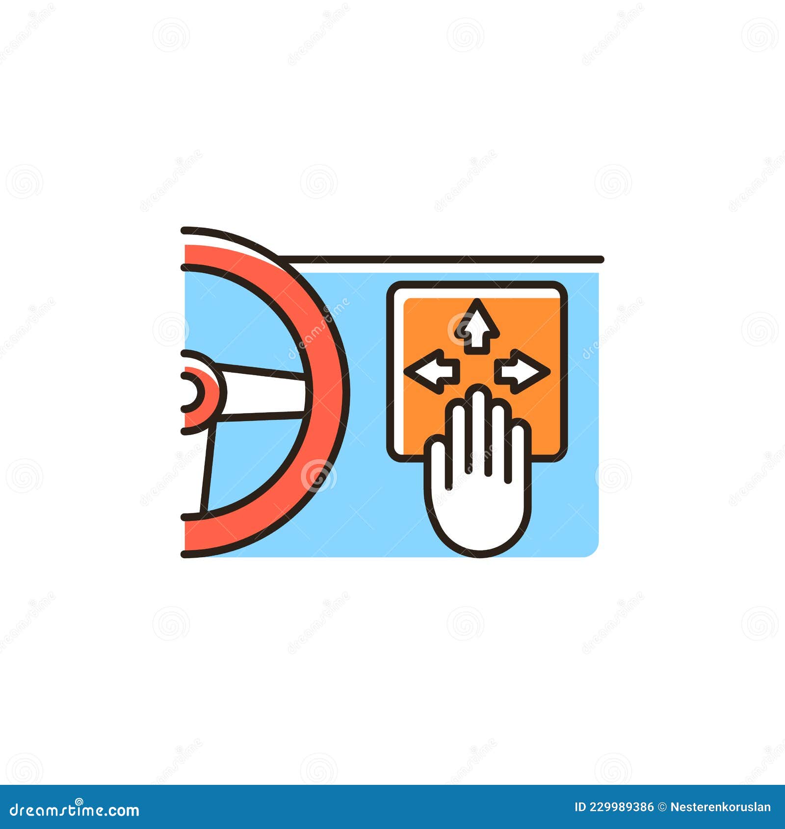 Gesture Control Technology RGB Color Icon Stock Vector - Illustration ...