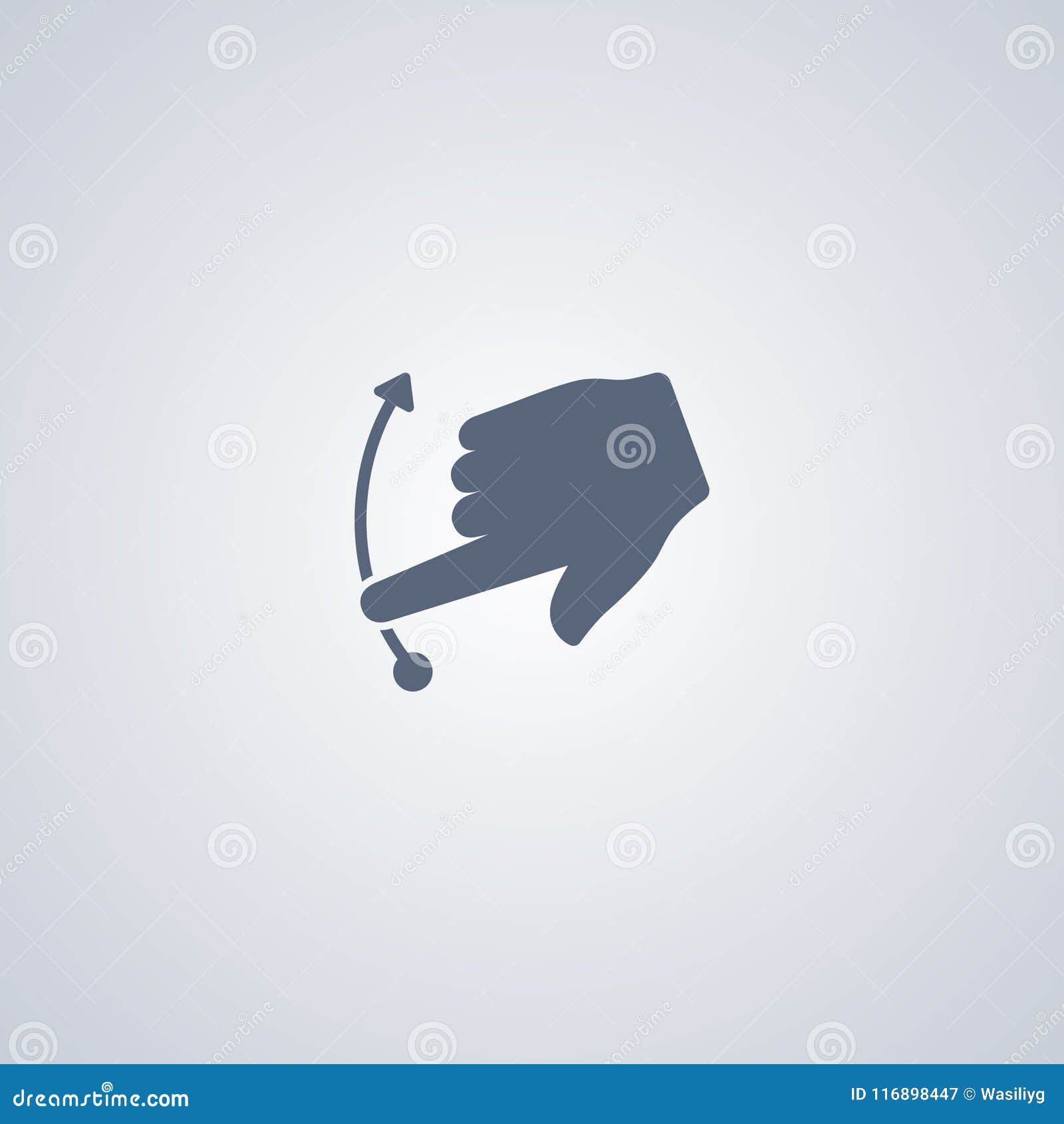 Gesture Flipping Up, Vector Best Flat Icon Stock Vector - Illustration ...