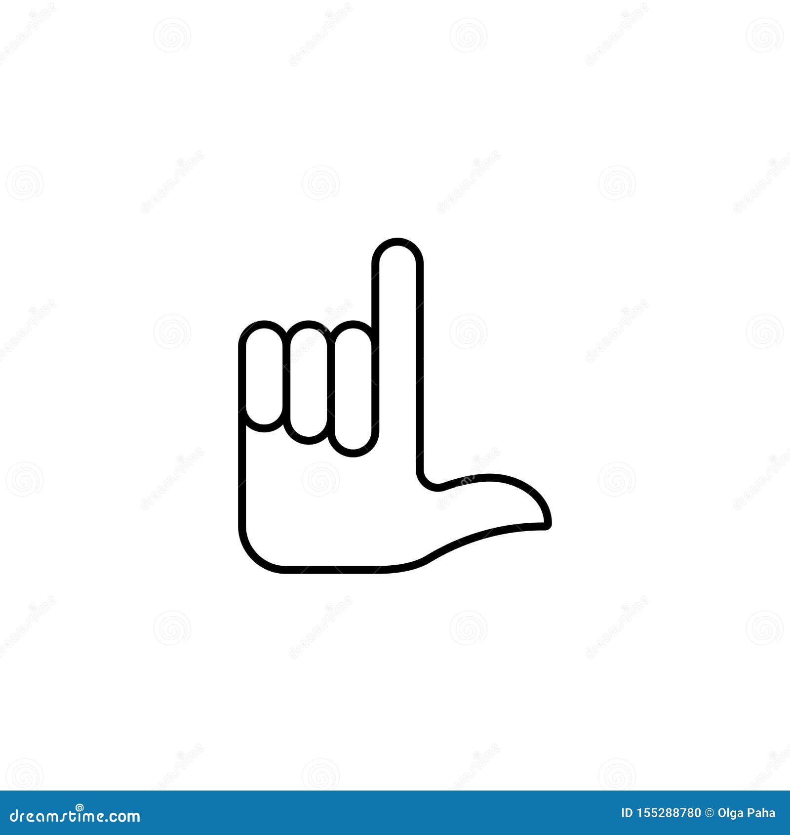 Gesture front two fingers stock vector. Illustration of graphic - 155288780