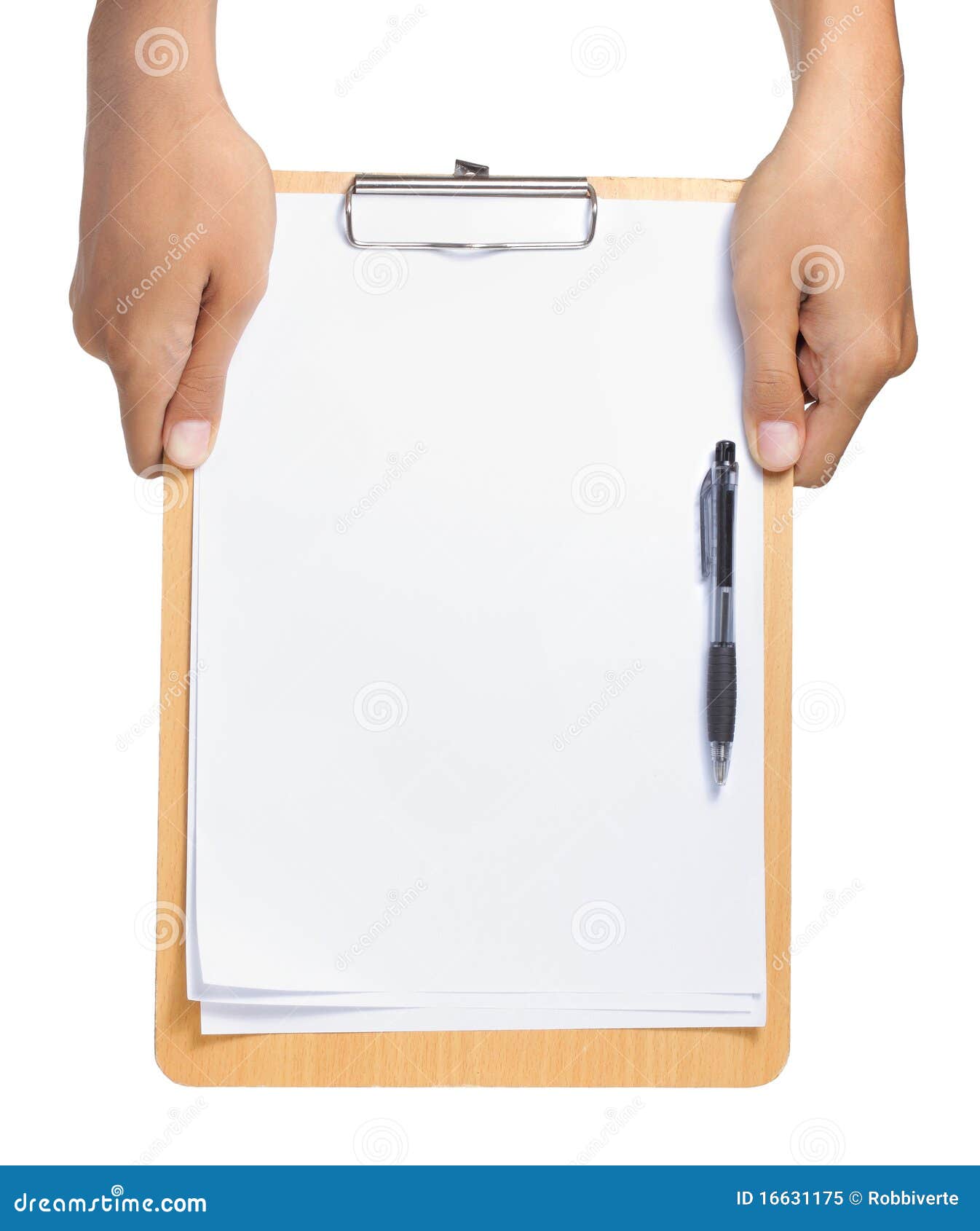 Gesture of Hand Holding White Paper Stock Image - Image of greeting ...