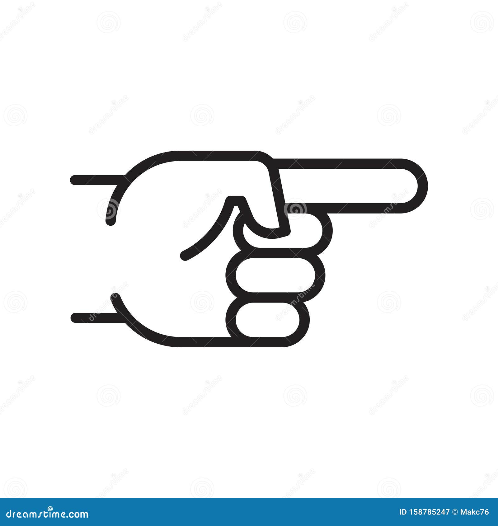 Gesture Hand of a Human Forefinger, Pointer Stock Vector - Illustration ...