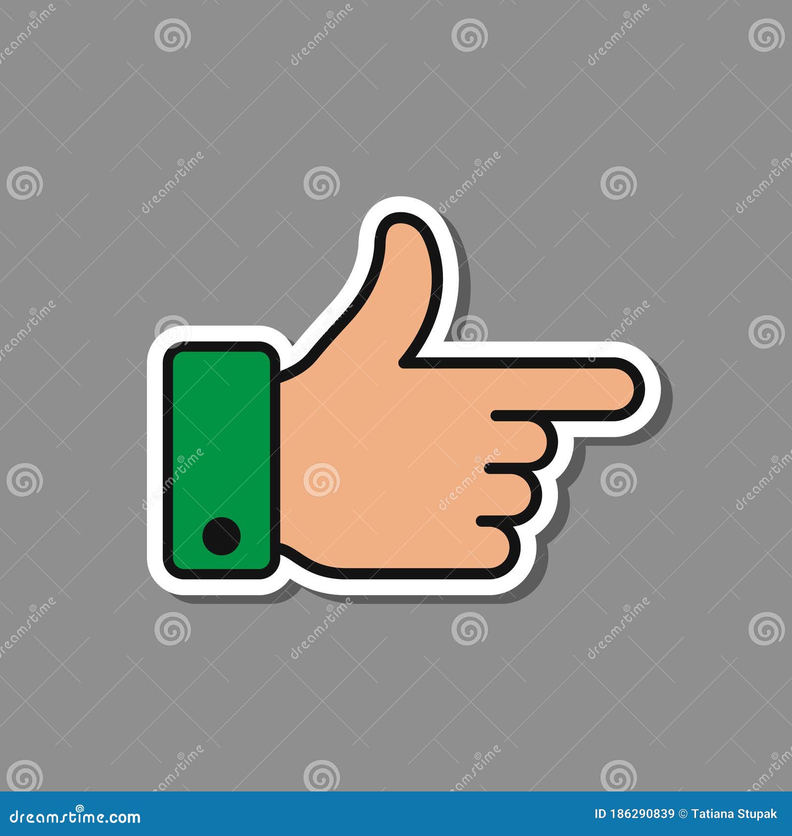 Man Pointing Up With His Forefinger Cartoon Vector | CartoonDealer.com ...