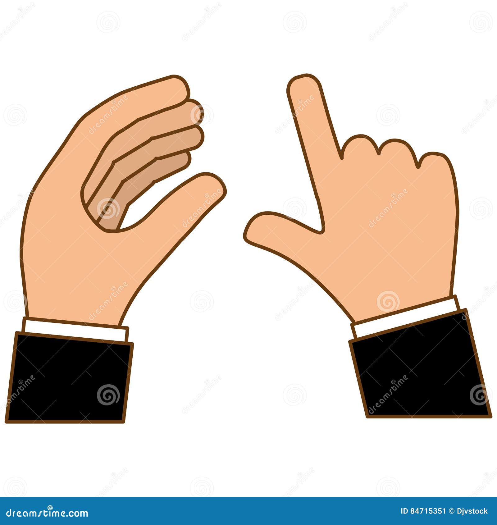 Gesture of Hands Holding and Tapping Icon Image Stock Illustration ...