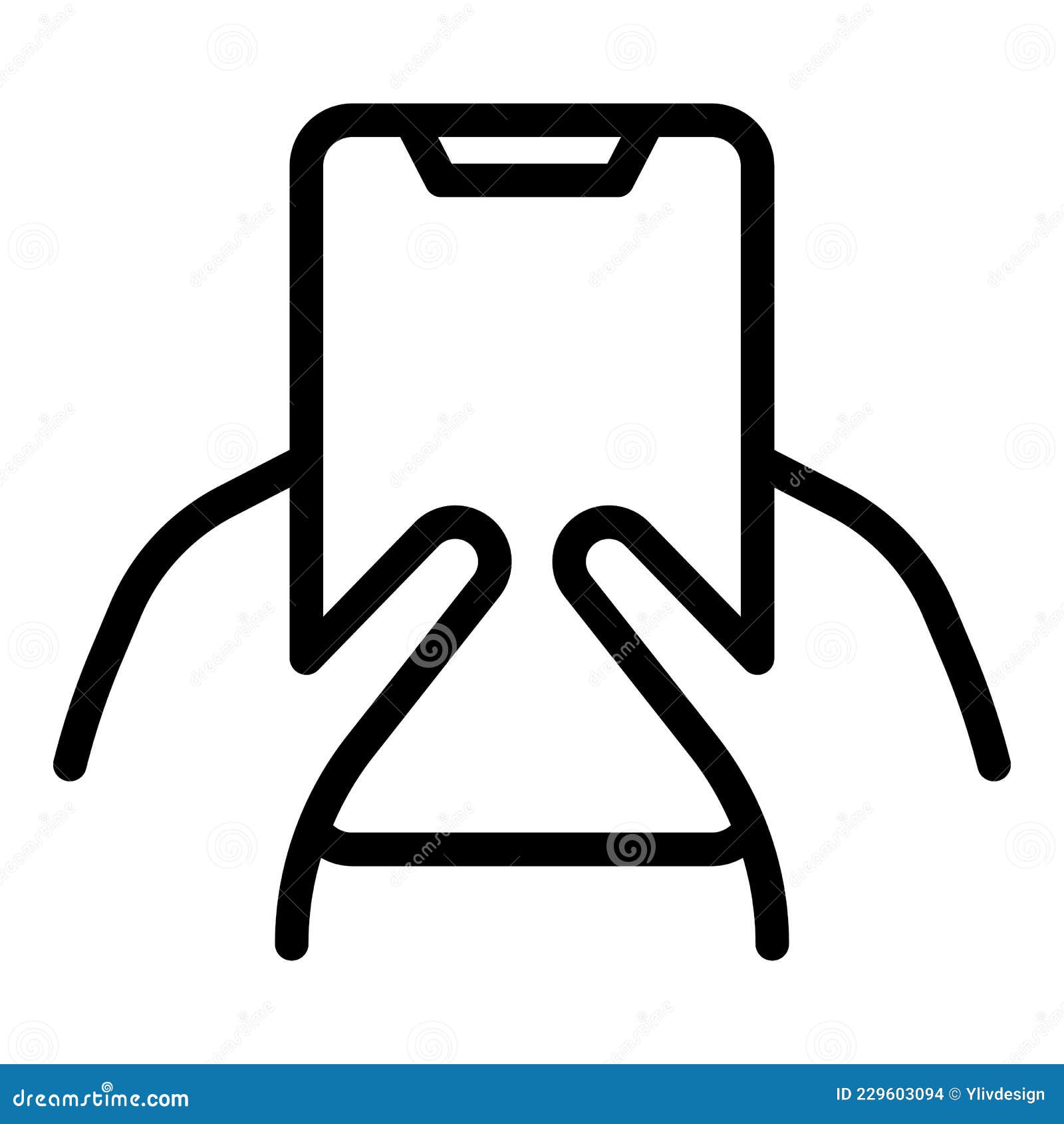 Gesture Holding Phone Icon Outline Vector. Hold Mobile Stock Vector ...